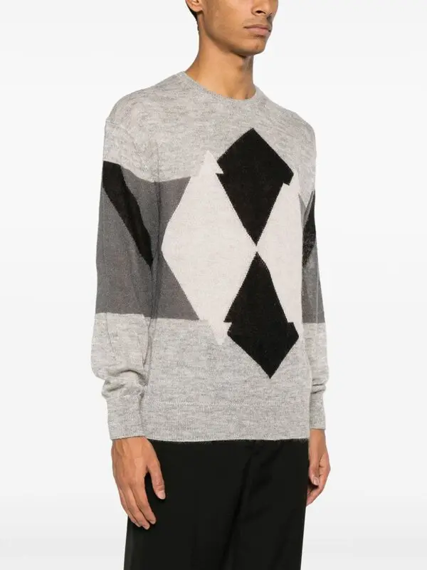 Neil Barrett Argyle Check Pattern Jumper