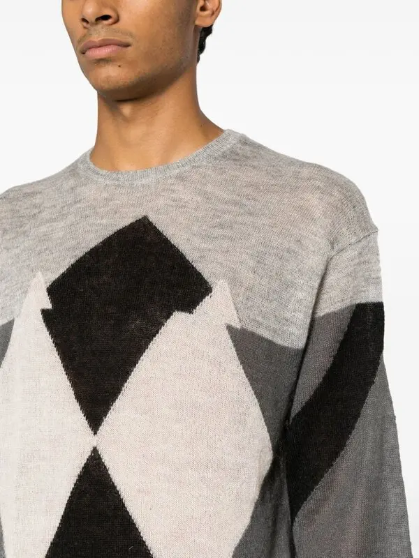 Neil Barrett Argyle Check Pattern Jumper