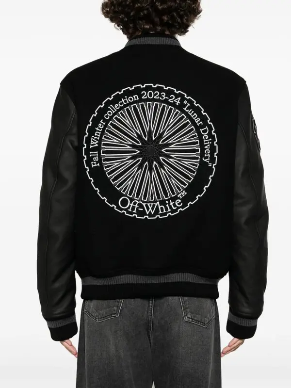 Off-White Embroidered Bomber Jacket