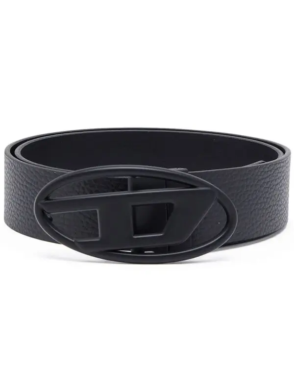 Diesel 1dr Logo-buckle Belt - Black
