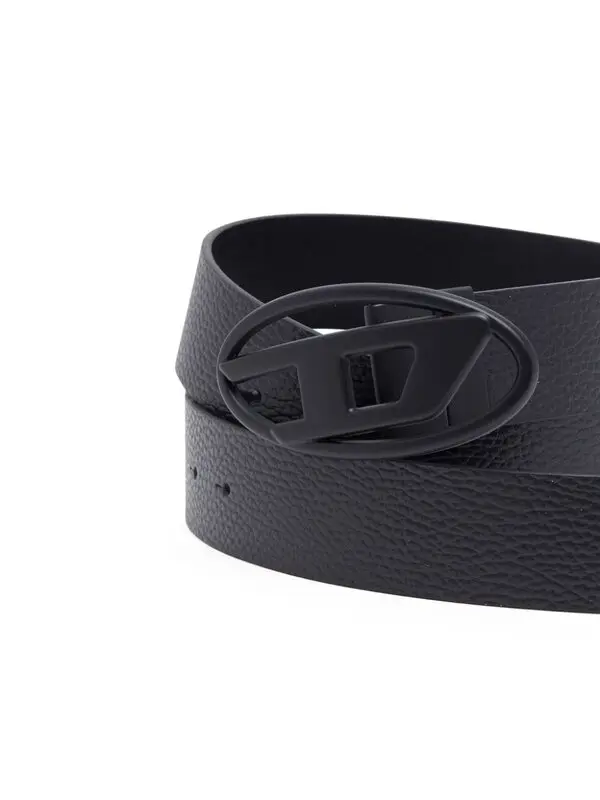 DIESEL® 1dr Logo-buckle Belt - Black