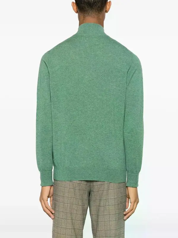 BALLANTYNE Short-zip Cashmere Jumper