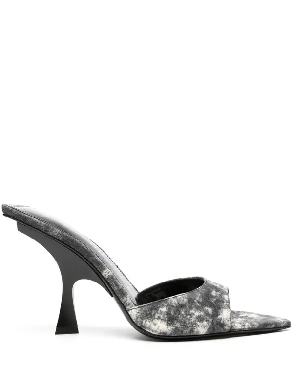 Attico 100mm Bleached-effect Pointed-toe Sandals