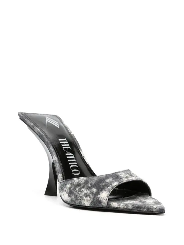 Attico 100mm Bleached-effect Pointed-toe Sandals
