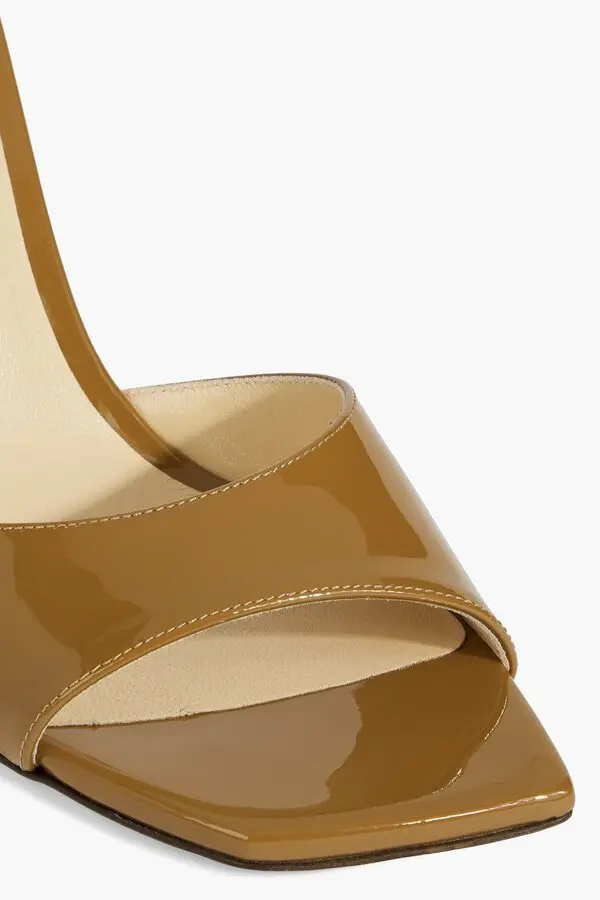 JIMMY CHOO Brien 85 Leather Wedge Sandals