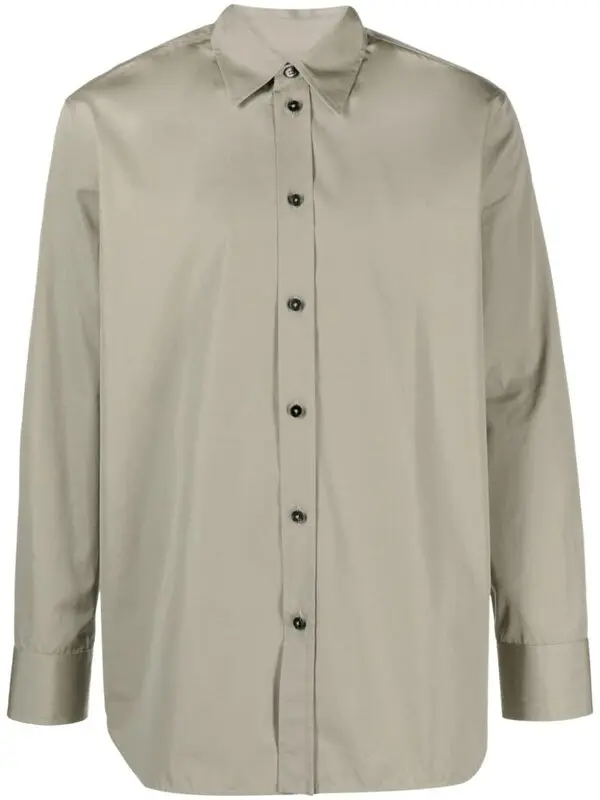 JIL SANDER Long-sleeve Cotton Shirt - Green