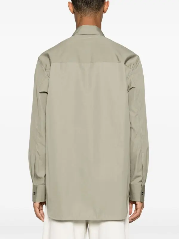 JIL SANDER Long-sleeve Cotton Shirt - Green