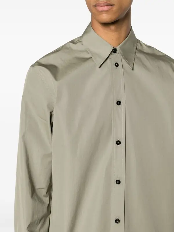 JIL SANDER Long-sleeve Cotton Shirt - Green