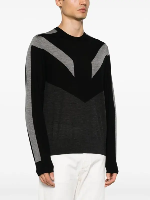 Neil Barrett Colour-block Fine-knit Jumper