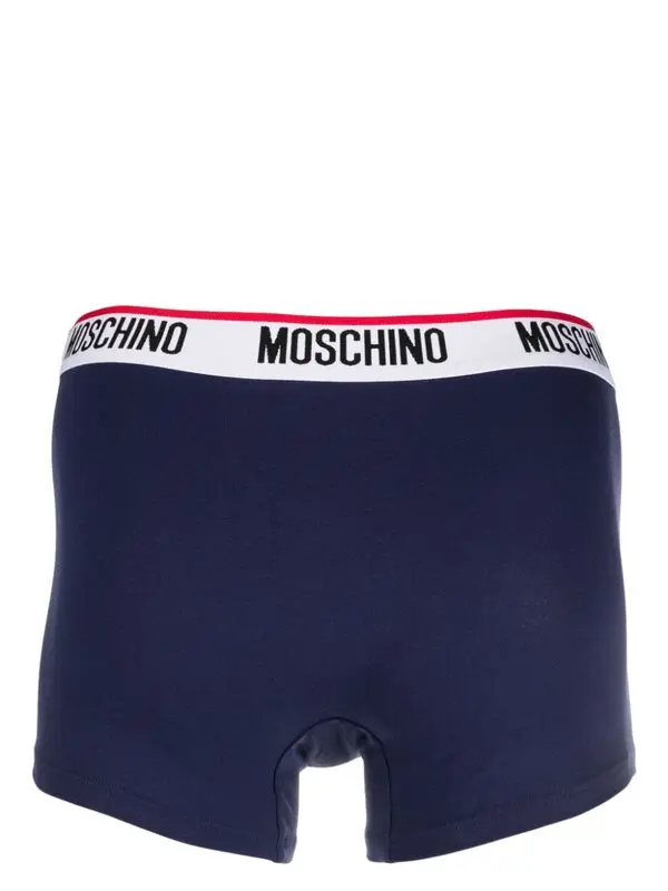 Moschino Logo-waistband Boxer Pack - Blue