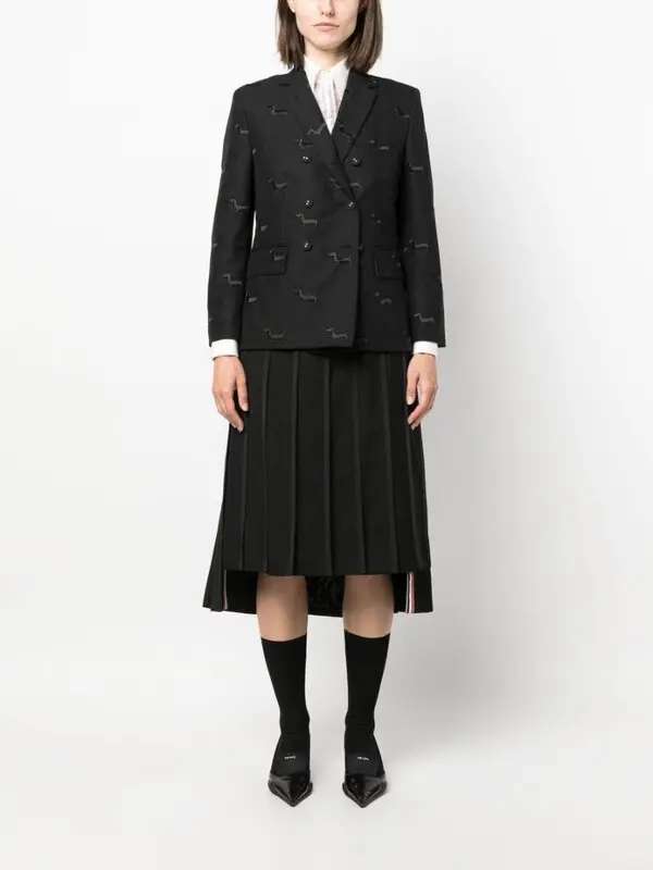 Thom Browne High-waisted Pleated Skirt - Black