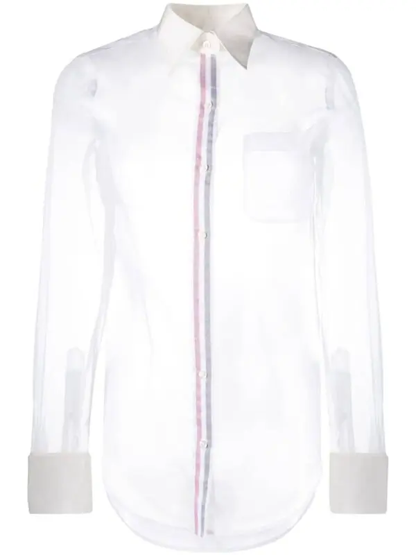 Thom Browne Rwb-placket Silk Shirt