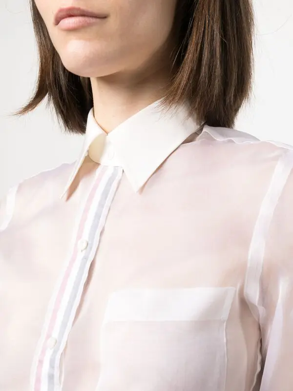 Thom Browne Rwb-placket Silk Shirt