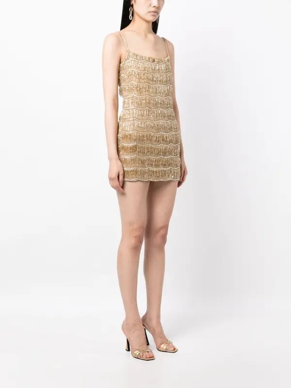 Rachel Gilbert Sadie Sequin-Embellished Mini Dress - Gold | Editorialist