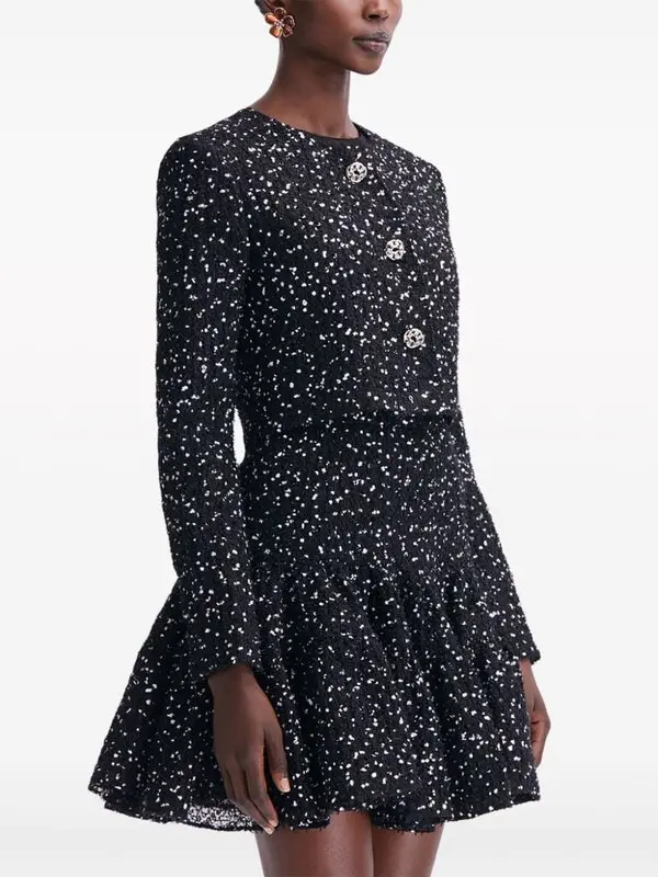 Oscar De La Renta Eyelash Fil-coupé Cropped Jacket