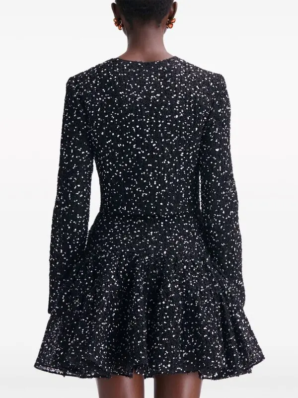 Oscar De La Renta Eyelash Fil-coupé Cropped Jacket