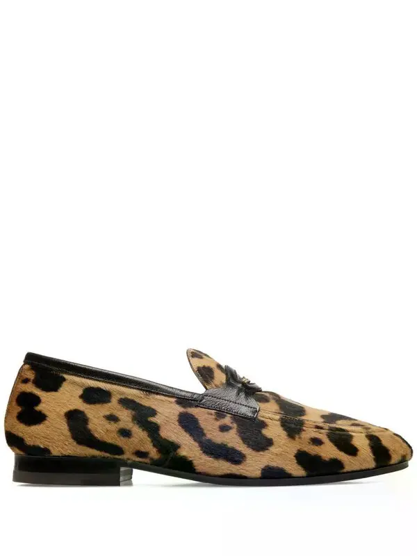 Bally Leopard-print Calf Leather Loafers - Neutrals