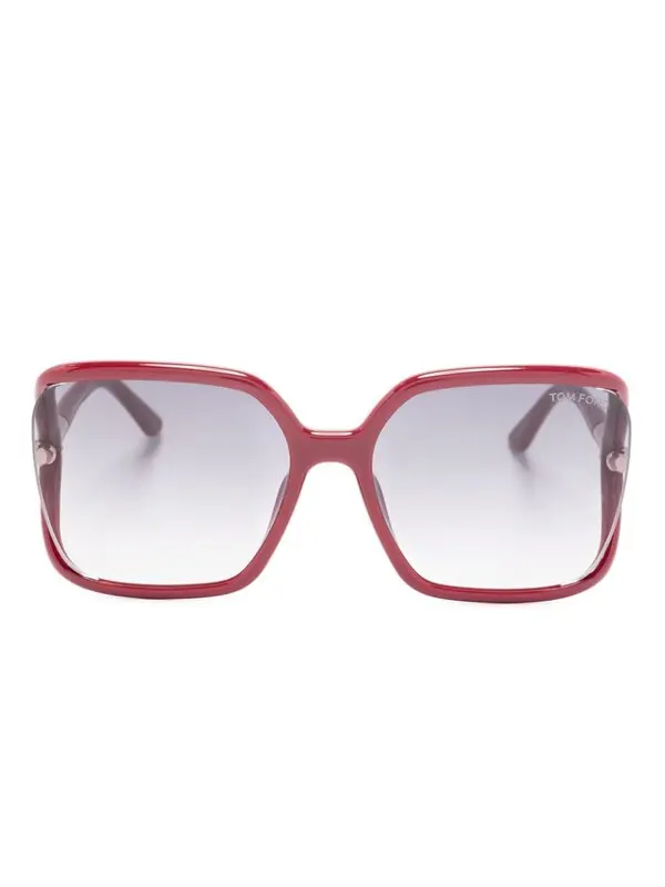 TOM FORD Oversize-frame Sunglasses - Red