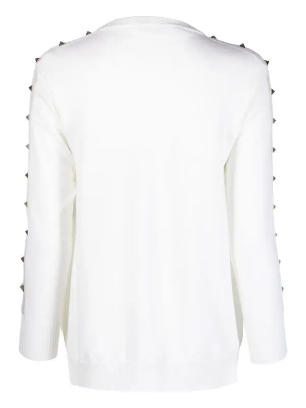 D.exterior Stud-embellished Wool Jumper