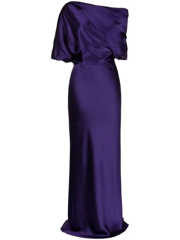 Amsale Off-shoulder Draped-detail Gown