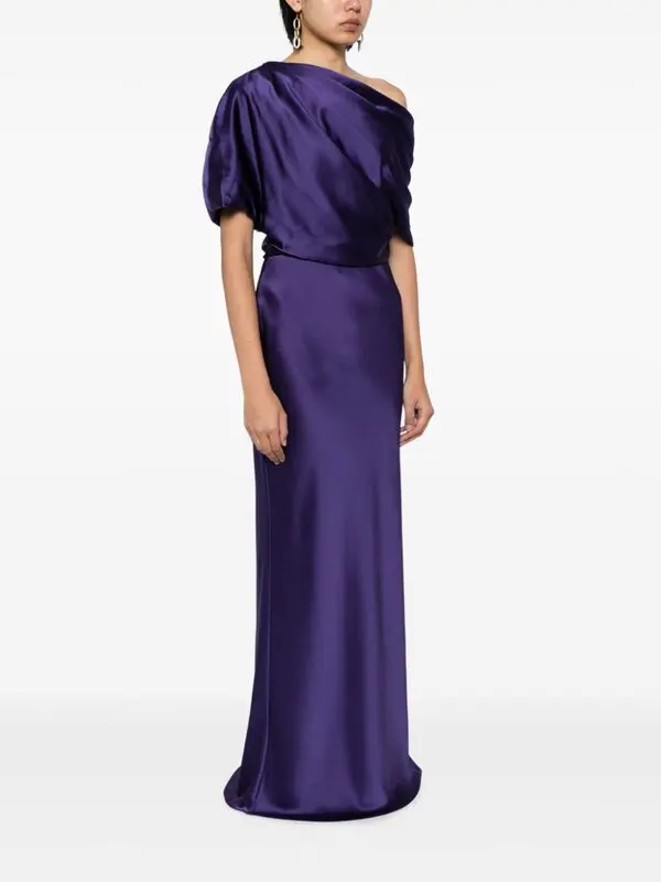 Amsale Off-shoulder Draped-detail Gown