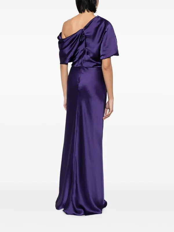 Amsale Off-shoulder Draped-detail Gown
