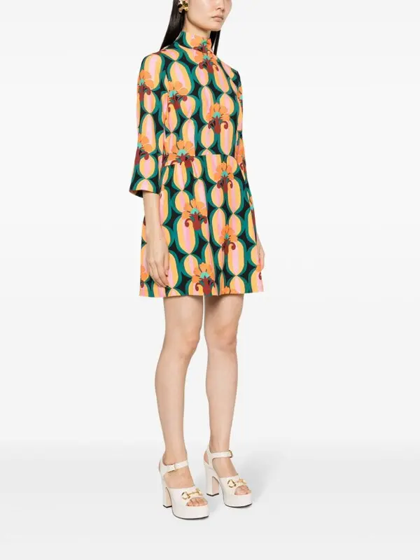 La DoubleJ Juliet Geometric-print Minidress - Blue