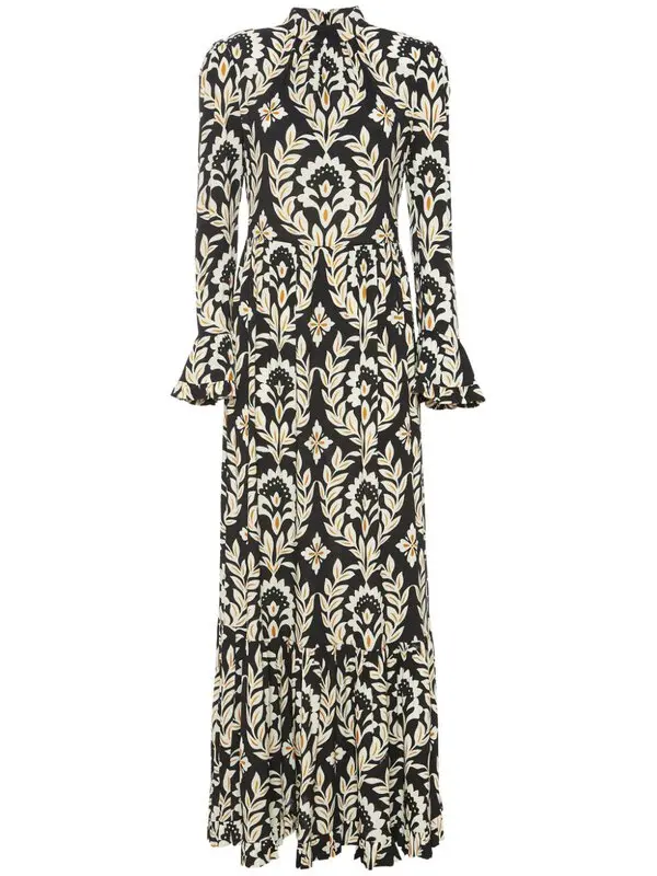 La DoubleJ Visconti Ghirlanda-print Maxi Dress