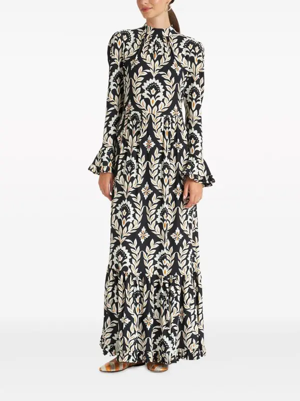 La DoubleJ Visconti Ghirlanda-print Maxi Dress