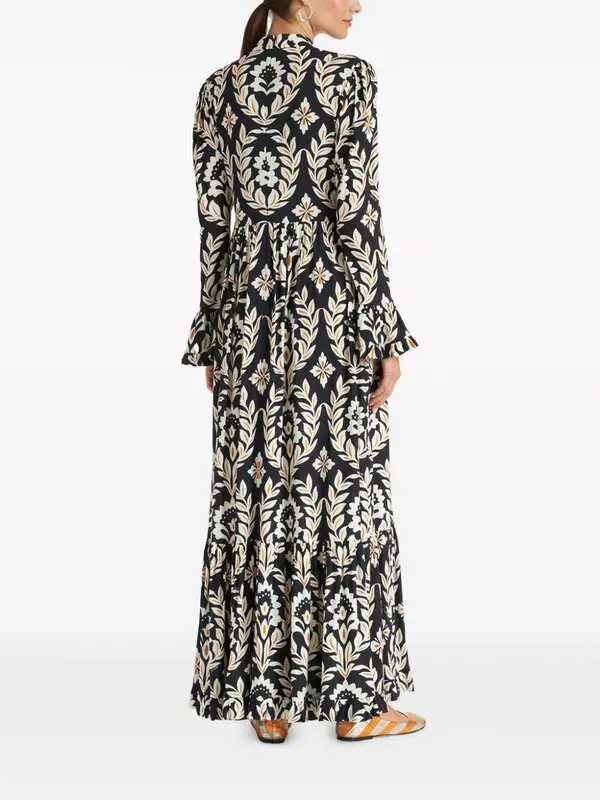 La DoubleJ Visconti Ghirlanda-print Maxi Dress
