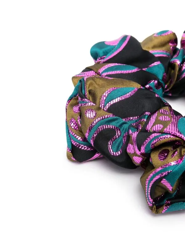 La DoubleJ Giga Abstract-pattern Scrunchie - Green