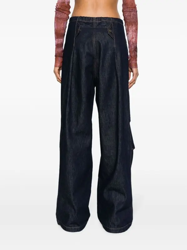DARKPARK Daisy Contrast-stitching Wide Leg Jeans