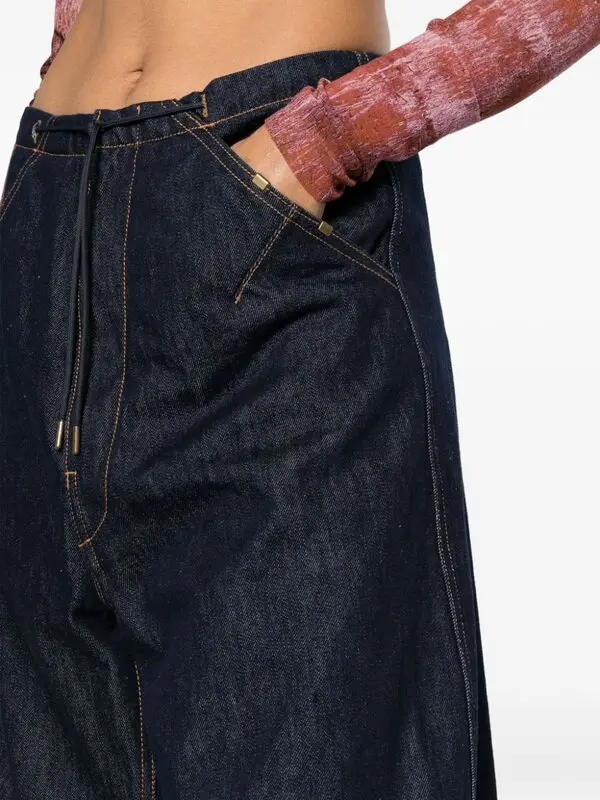 DARKPARK Daisy Contrast-stitching Wide Leg Jeans