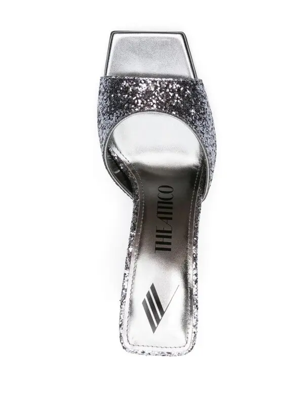 Attico 85mm Mini Devon Sandals - Silver