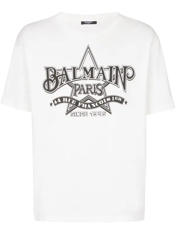 Balmain Logo-print Cotton T-shirt - White