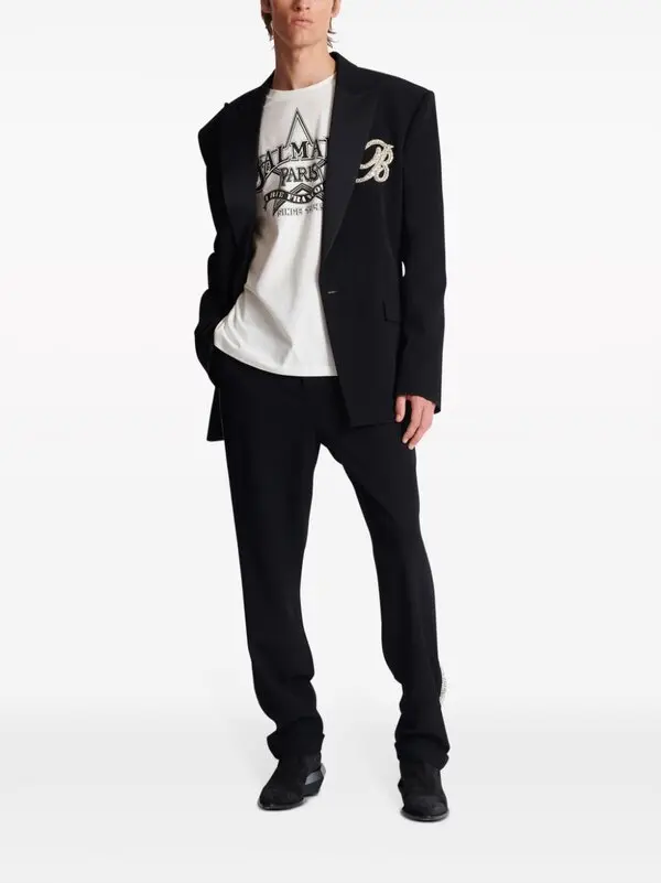 Balmain Logo-print Cotton T-shirt - White