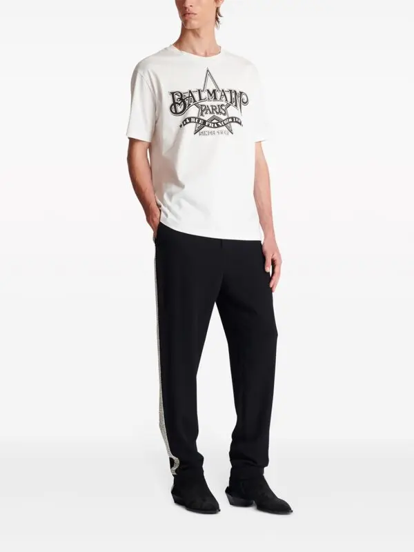 Balmain Logo-print Cotton T-shirt - White