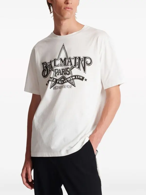Balmain Logo-print Cotton T-shirt - White
