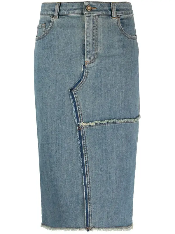 TOM FORD Frayed Pencil Midi Skirt