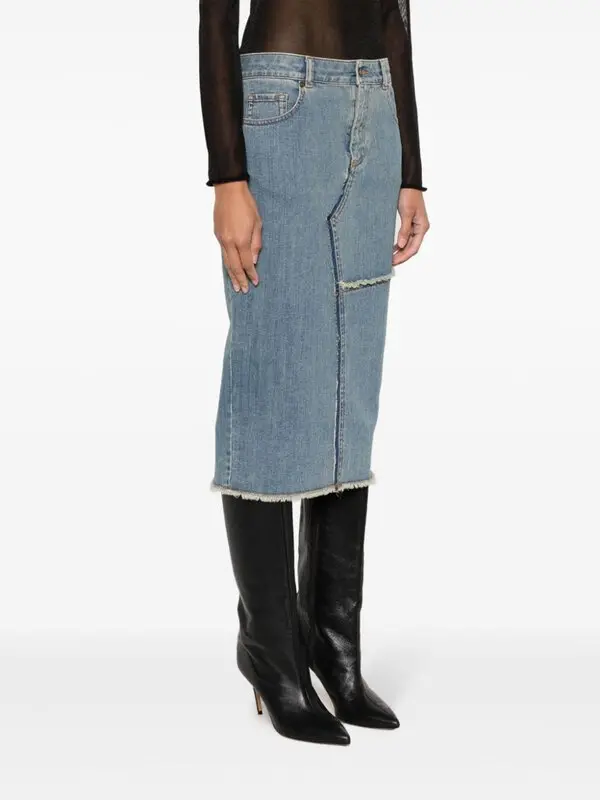 TOM FORD Frayed Pencil Midi Skirt