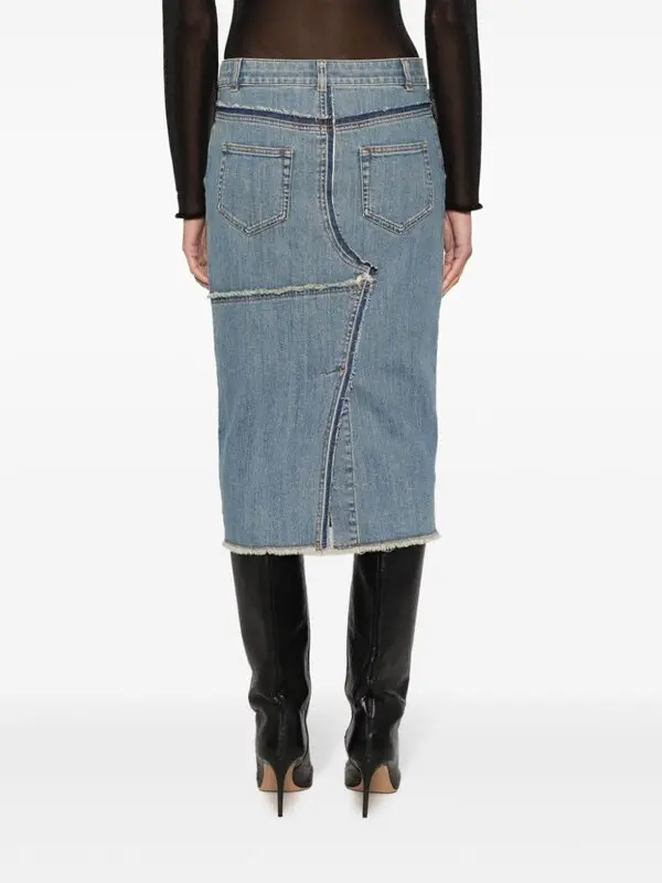 TOM FORD Frayed Pencil Midi Skirt