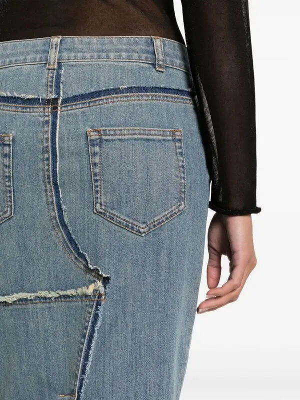 TOM FORD Frayed Pencil Midi Skirt
