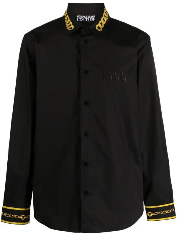 Versace Chain Couture Cotton Shirt