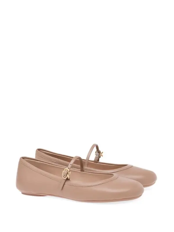 GIANVITO ROSSI Carla Ballerina Shoes - Neutrals