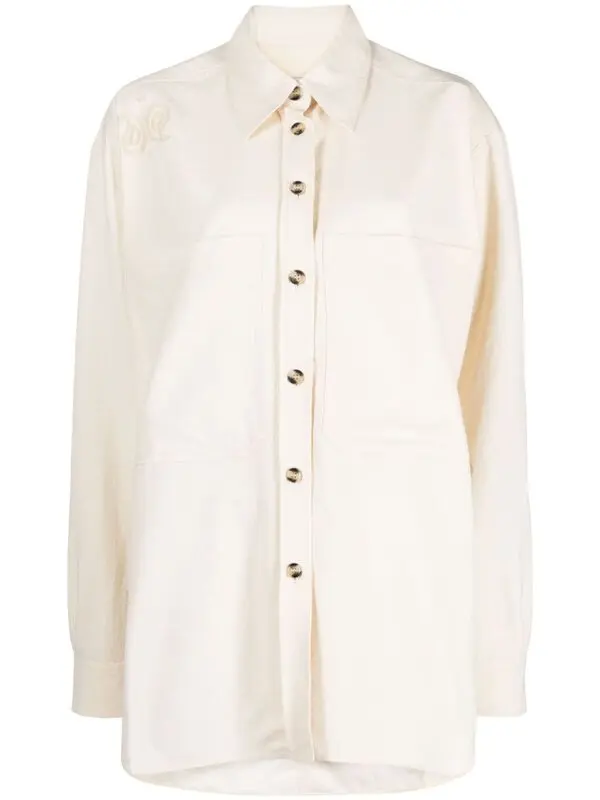 Nanushka Fabian Logo-embroidered Shirt