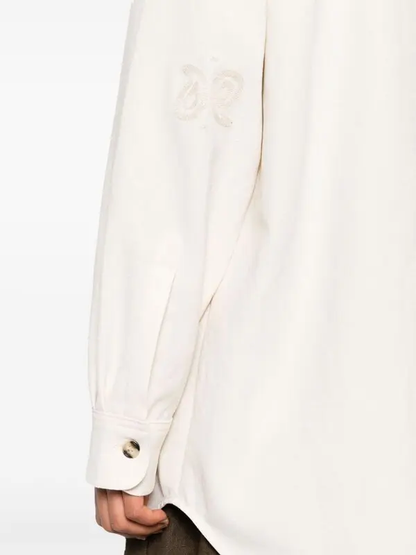 Nanushka Fabian Logo-embroidered Shirt