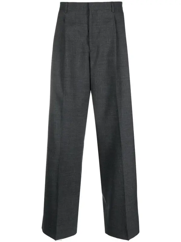 SUNFLOWER Tailored Straight-leg Trousers - Grey