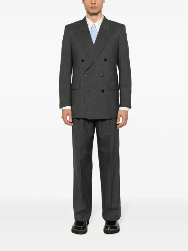 SUNFLOWER Tailored Straight-leg Trousers - Grey