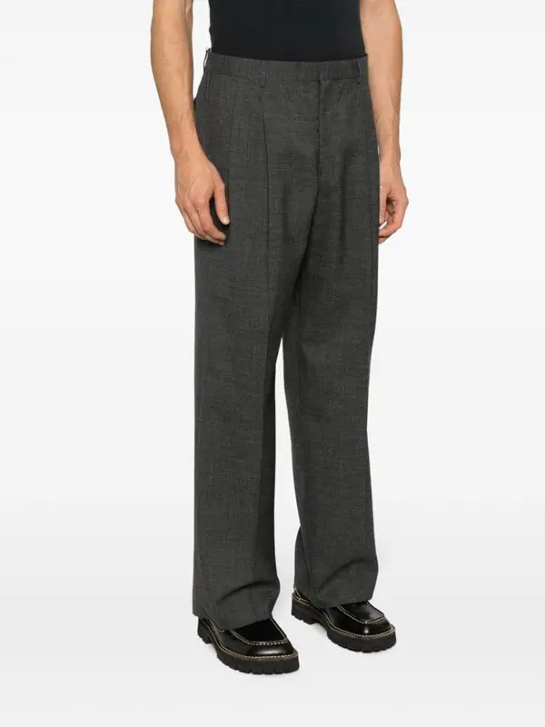 SUNFLOWER Tailored Straight-leg Trousers - Grey