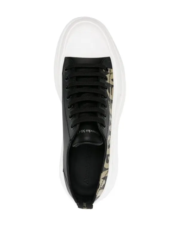 Alexander McQueen Tread Slick Lace-up Sneakers - Black